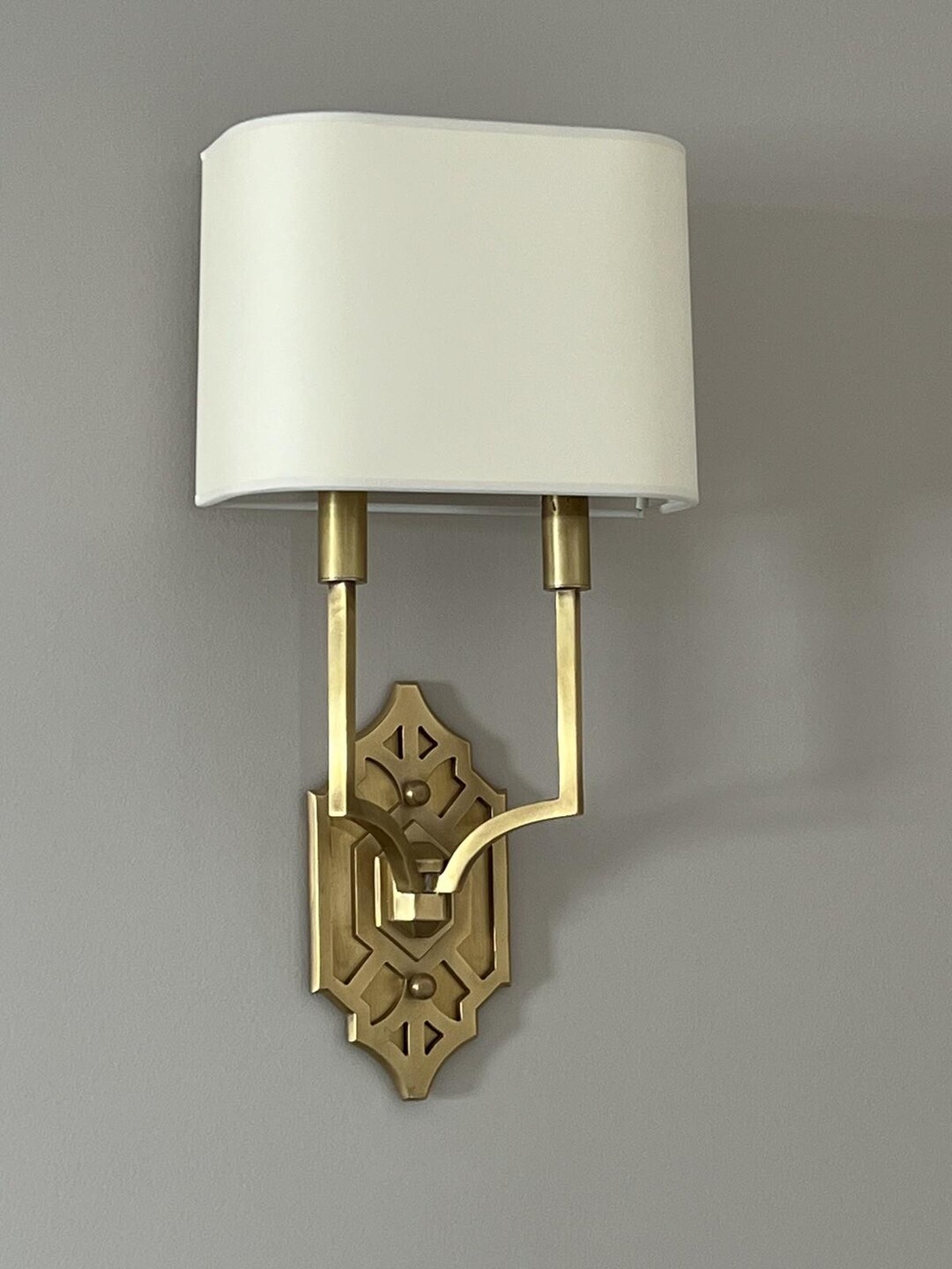 Silhouette Fretwork Gold Visual Comfort Wall Sconce Like Disney Resort ...