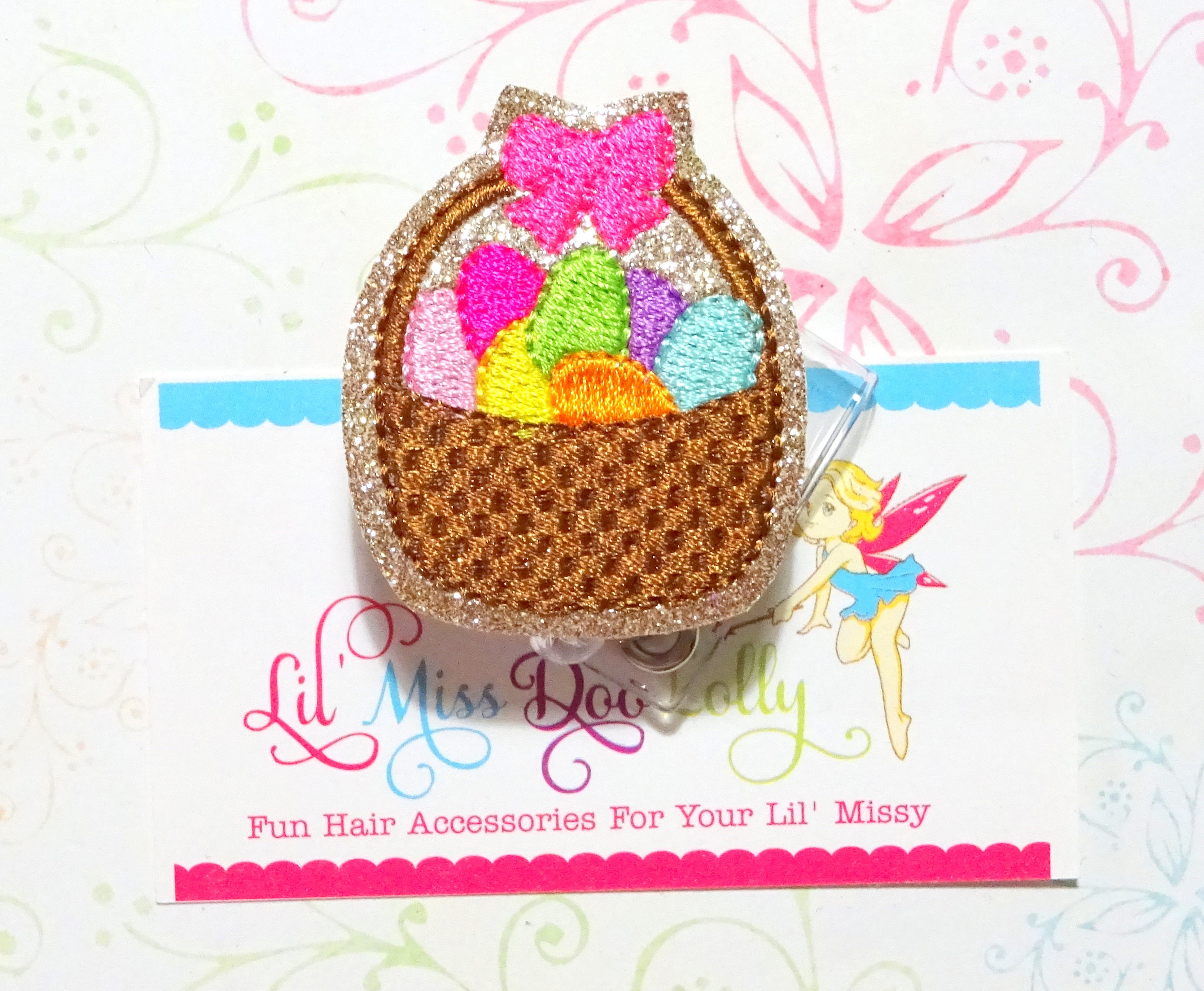 Easter ID Badge Gift Set Glitter Badge Reeleaster Egg Badge | Etsy