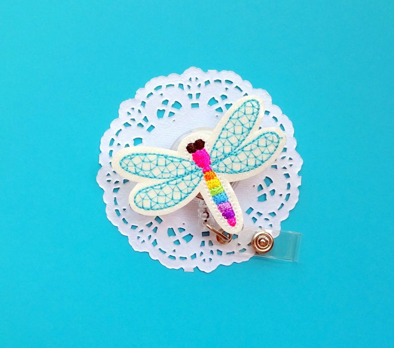 Dragonfly Badge Reel Bug ID Badge Holder Pediatric Badge ID - Etsy
