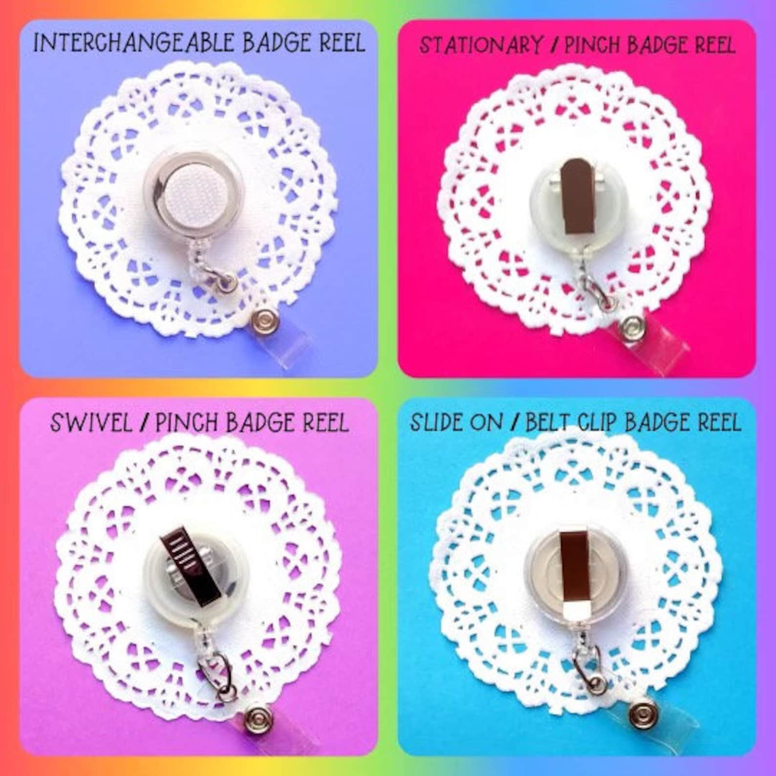 Beaded Badge Reel Interchangeable Badge Reel Badge Reel for - Etsy