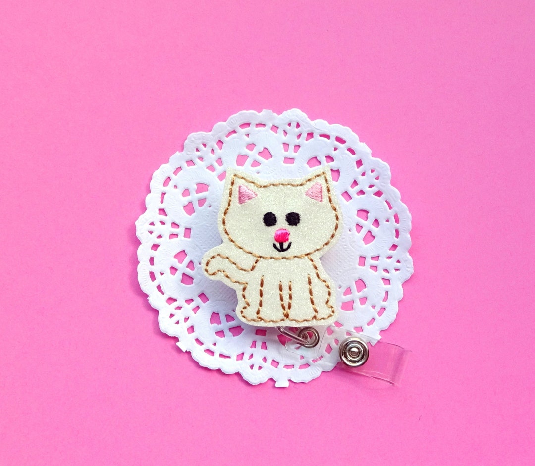 Cat ID Badgeglitter Badge Reelcat Badge Reelbadge - Etsy