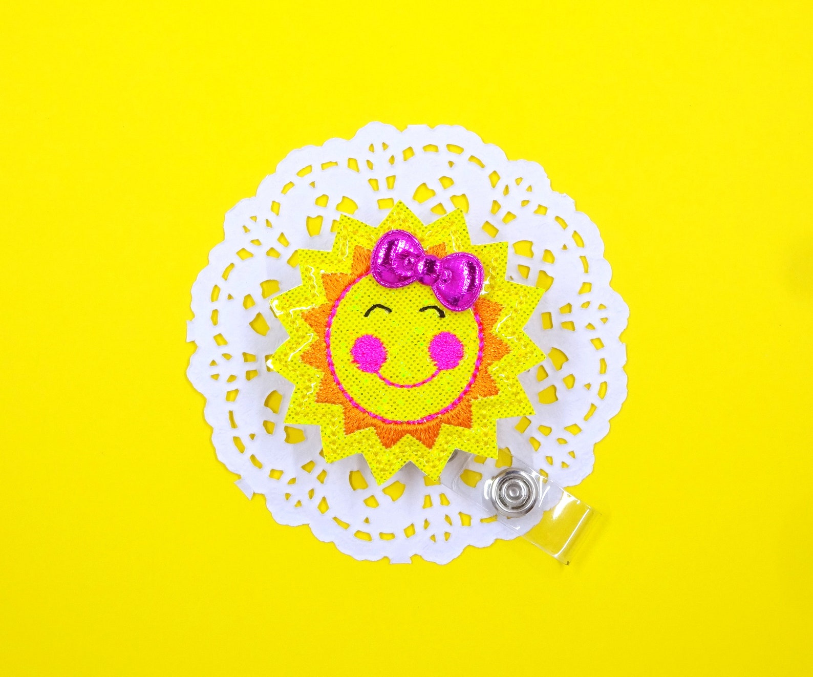 Sunshine ID Badge Reel Sun ID Badge Glitter Badge Holder - Etsy