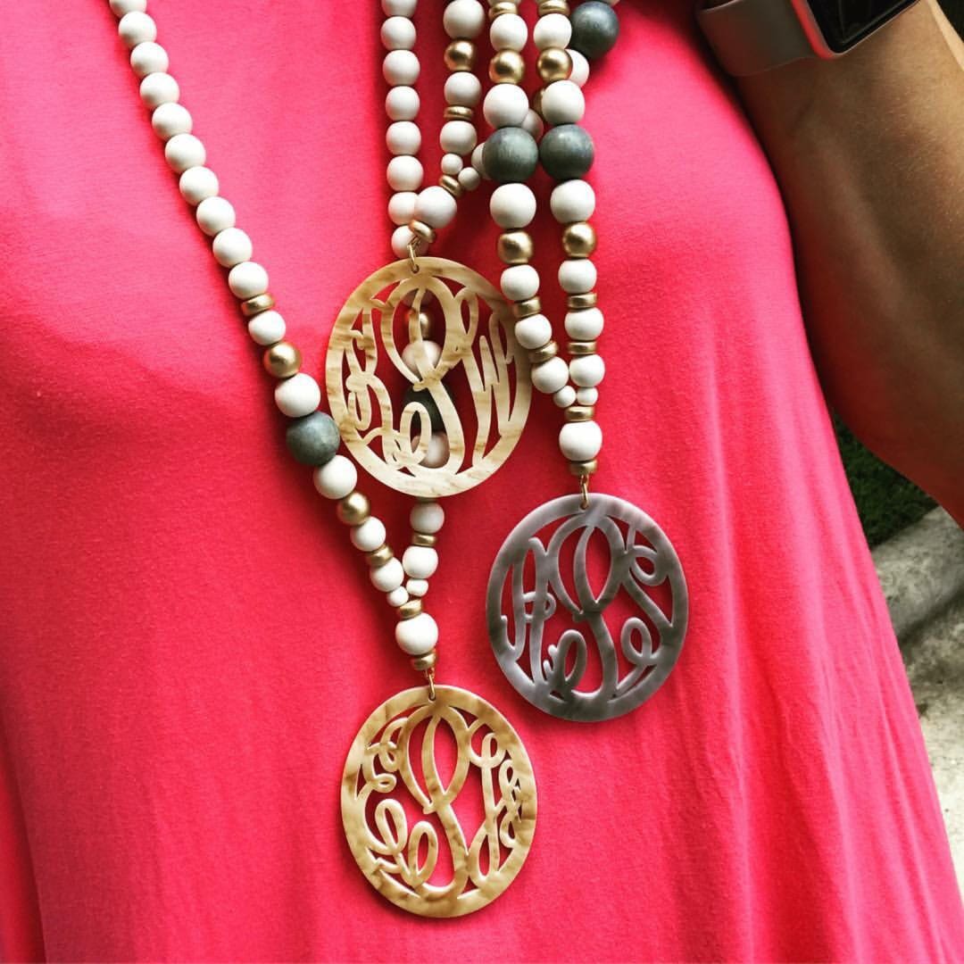 Unique Monogram Necklace Gift for Her Monogram Necklace - Etsy