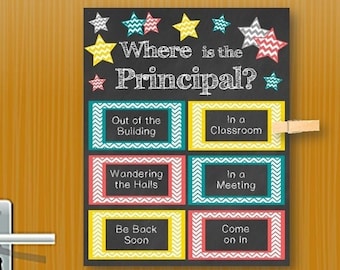 School Principal Door Sign - Etsy
