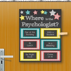 Where is the Psychologist Door Sign, School Psychology Gifts, PRINTABLE ...