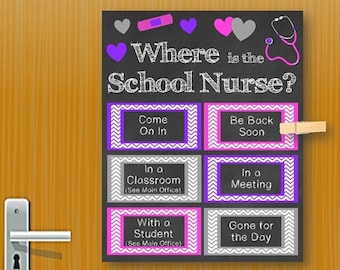 PRINTABLE School Nurse Poster BUNDLE Office Door Signs | Etsy