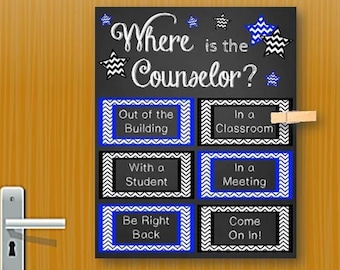 School Counselor Door Sign Print for Office Decor Where is the ...
