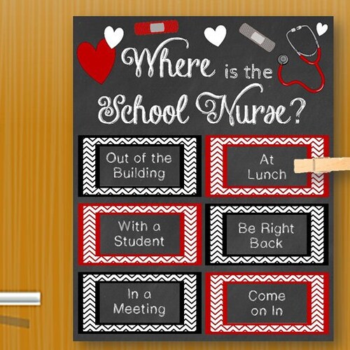 Where is the School Nurse Door Sign Decoration Thank You - Etsy