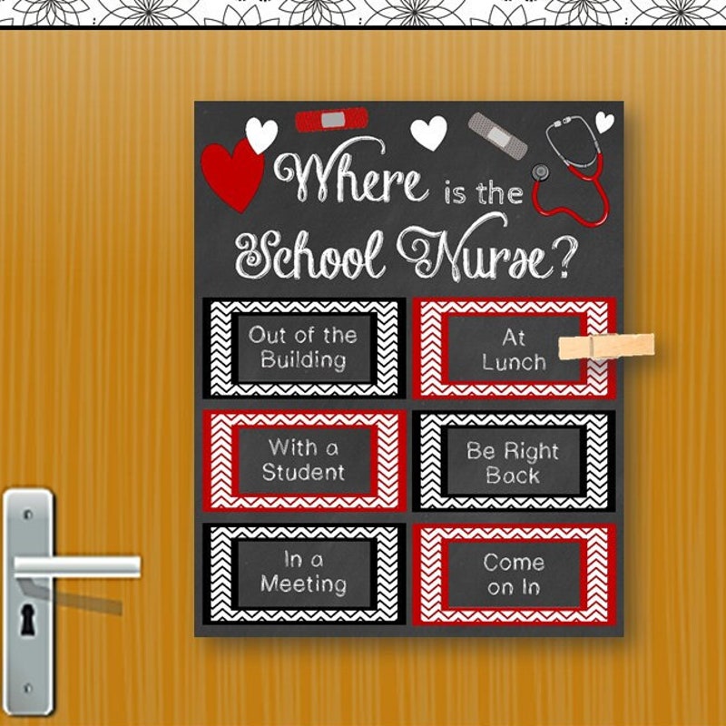 School Nurse Sign - Etsy