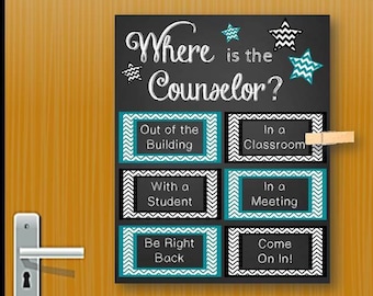 Boho Rainbow Where is the School Counselor Sign and Office - Etsy