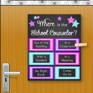 Where is the Counselor Door Sign School Counseling Printable | Etsy