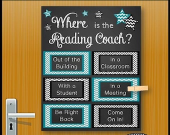 Reading Coach Door Sign - Etsy
