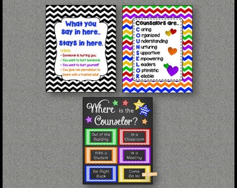 School Counselor Door Sign Counseling Office Print for Wall Decor Where ...