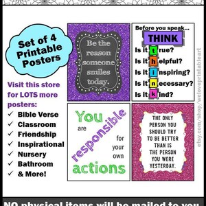 Classroom Rules Poster, Educational Wall Art, Quotes Sign BUNDLE ...