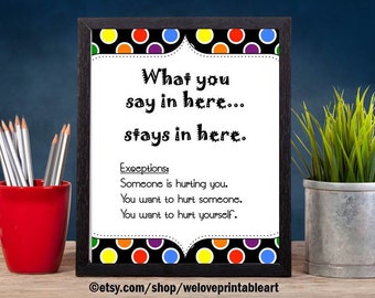 Anti Bully Poster Classroom Decor Counselor Office Decor - Etsy