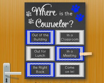 Where is the Counselor Door Sign School Counseling Printable | Etsy