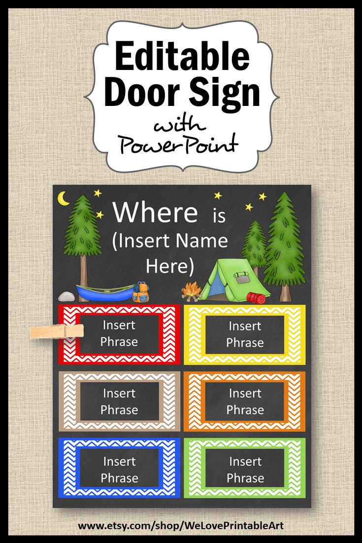 Custom School Social Worker Door Sign Editable Door Sign Out | Etsy