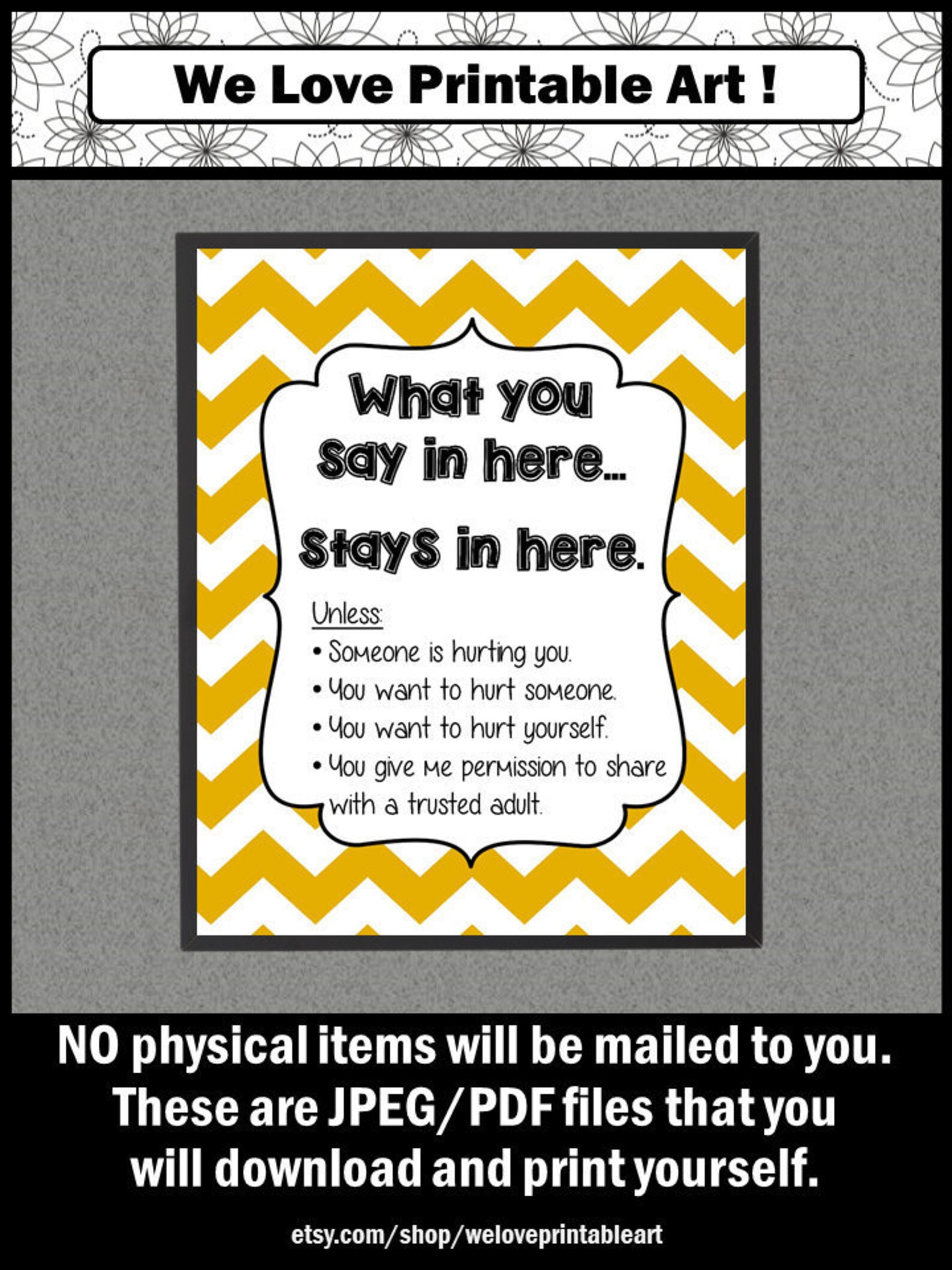 Confidentiality Rules Sign PRINTABLE Poster | Etsy