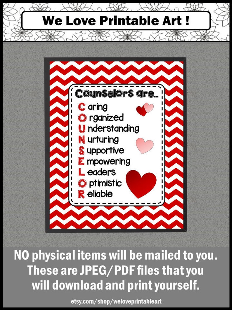 School Counselor Sign Counselor Office Decor Printable Gift - Etsy
