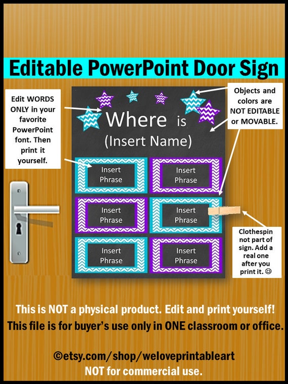 Editable Where is the School Counselor Office Door Sign | Etsy