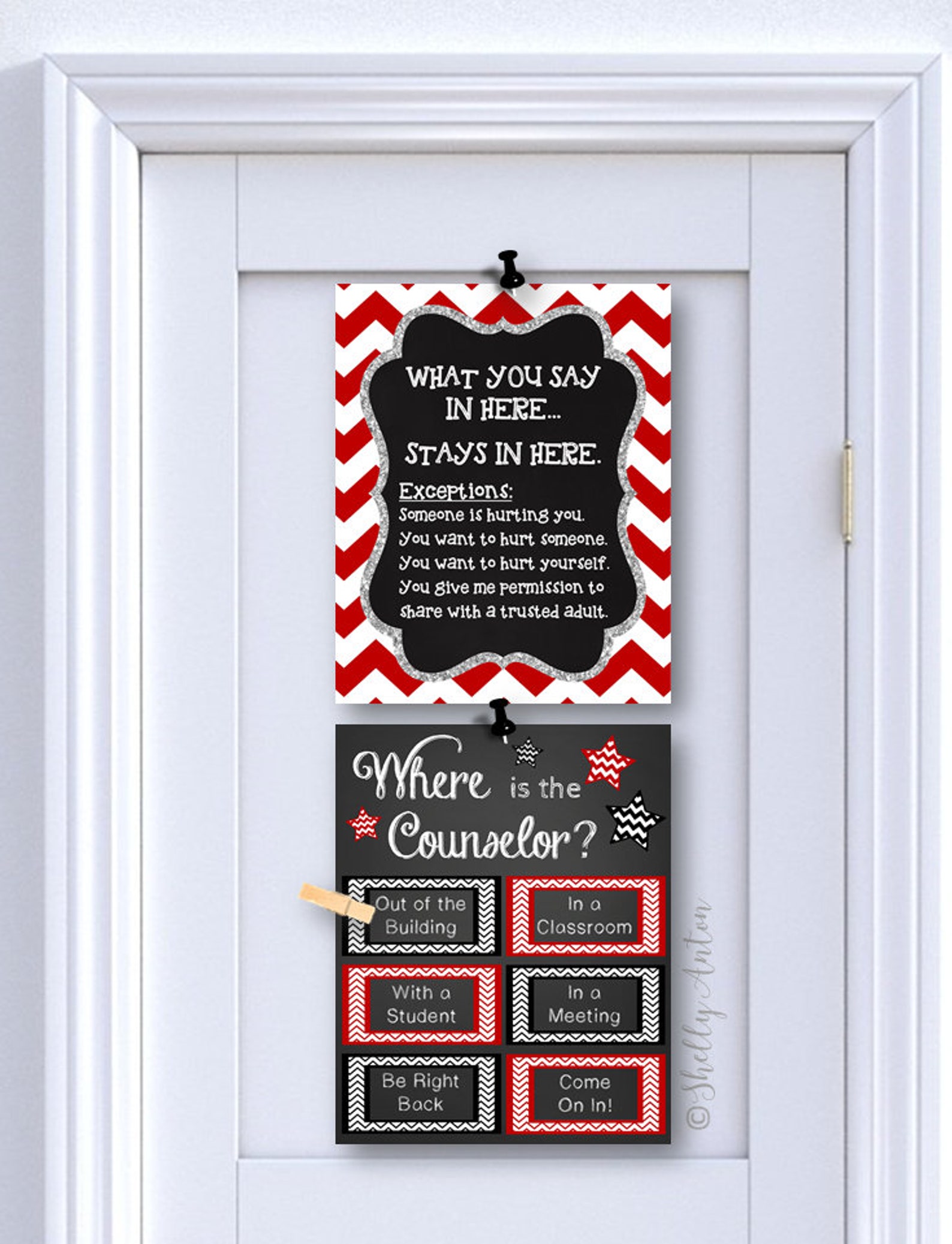 Back to School Counselor Gifts Confidentiality Sign Red | Etsy