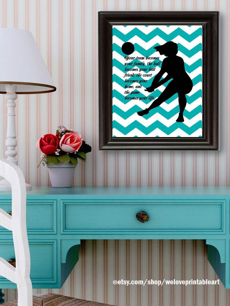Volleyball Gift for Girls Volleyball Wall Art Print Senior - Etsy