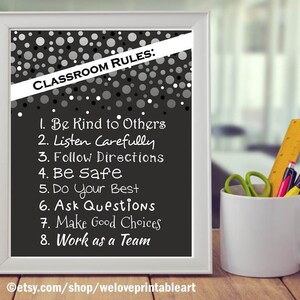 Classroom Rules Signs, Motivational Poster Set, Inspirational Wall Art ...