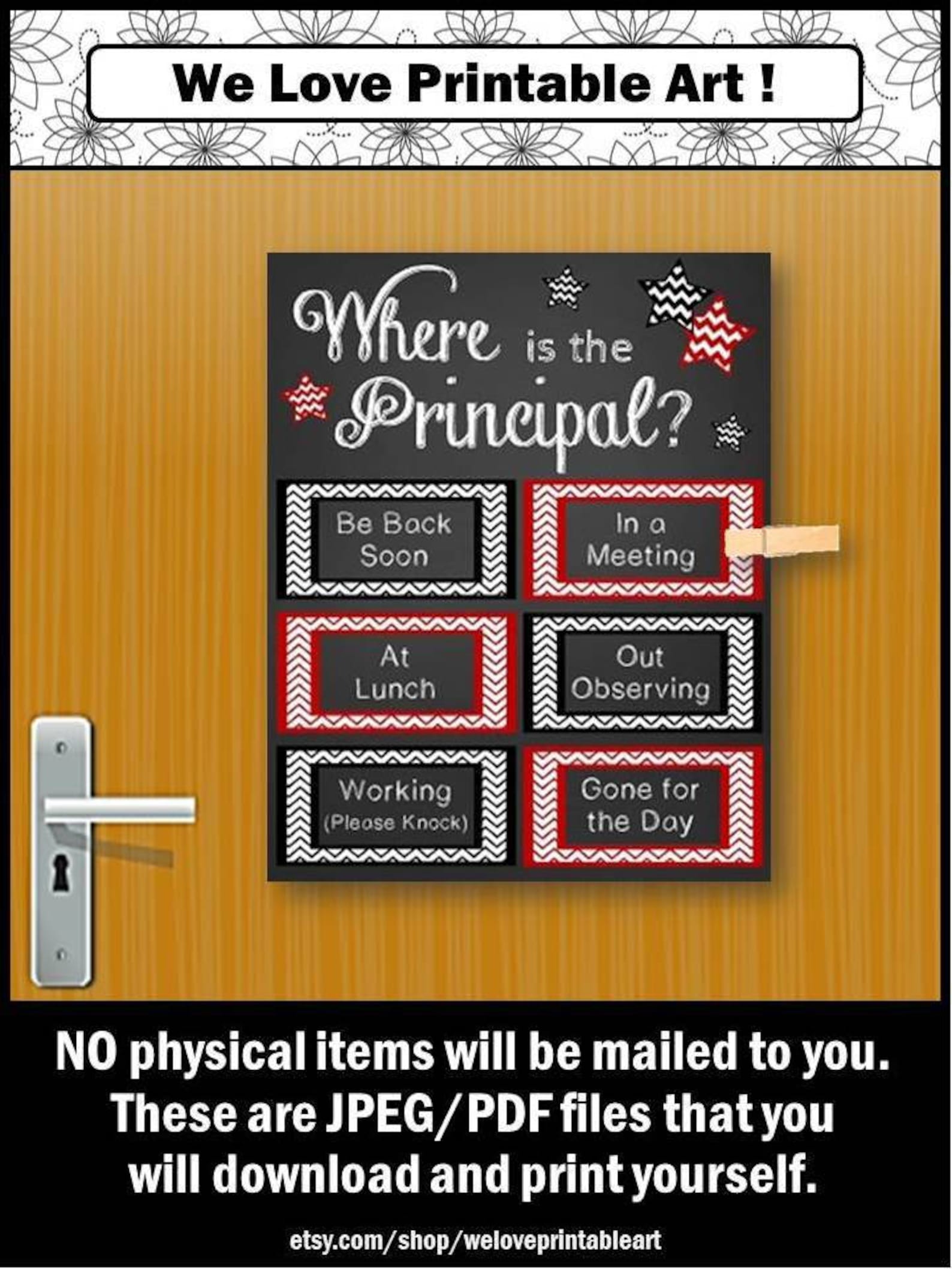 Principal Gift, Where is the Principal Door Sign, Appreciation Gift ...