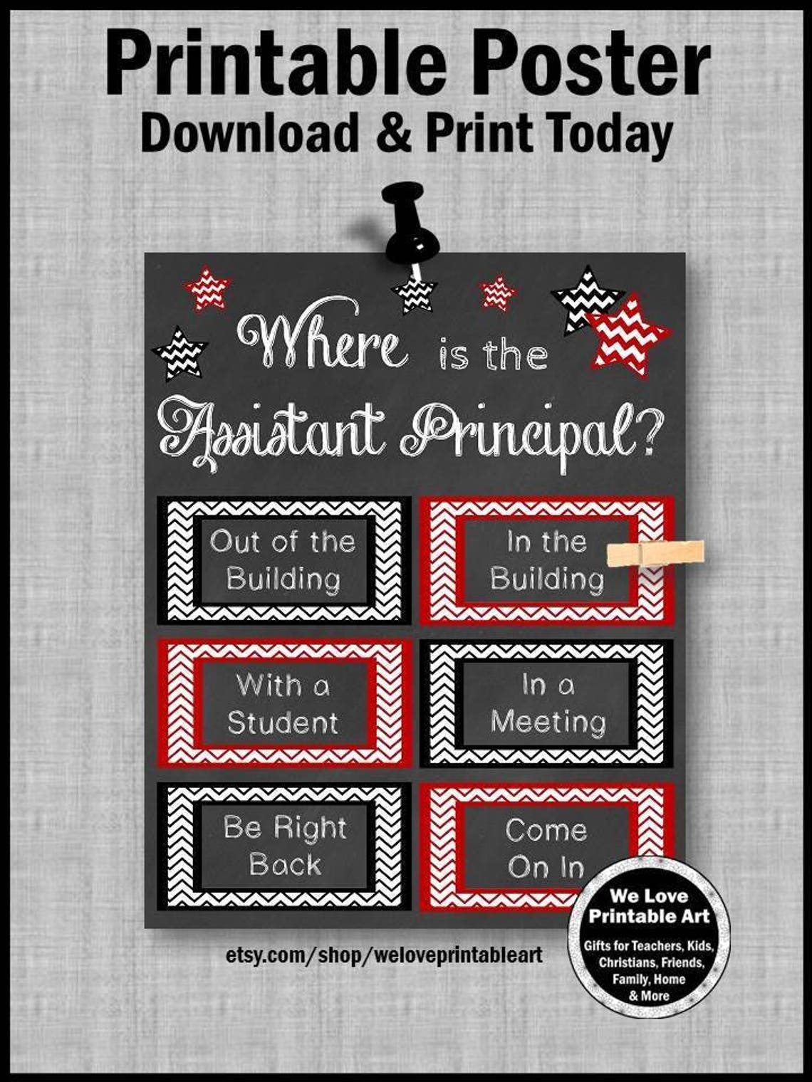 Assistant Principal Gift Idea, Appreciation Week, Office Door Sign ...