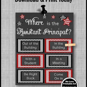 Assistant Principal Gift Idea, Appreciation Week, Office Door Sign ...