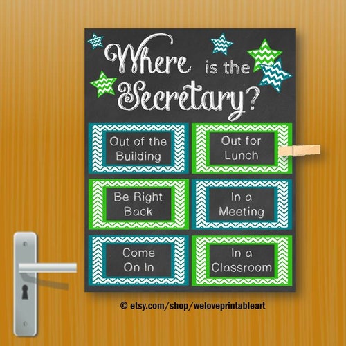 Secretary Gifts / Door Sign / Office Decor / Where is the - Etsy