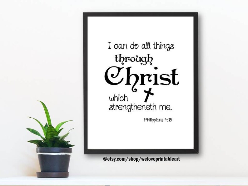 Philippians 4:13 I Can Do All Things Bible Verse Printable | Etsy