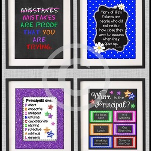 Principal Appreciation Gift Printable Office Decor Bundle, Printable ...