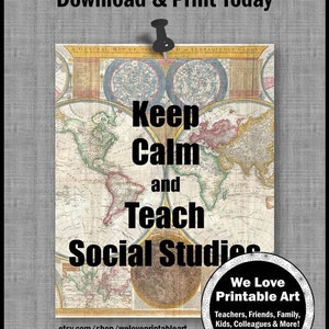 Social Studies Teacher Appreciation Week Gift Idea, Classroom Decor ...