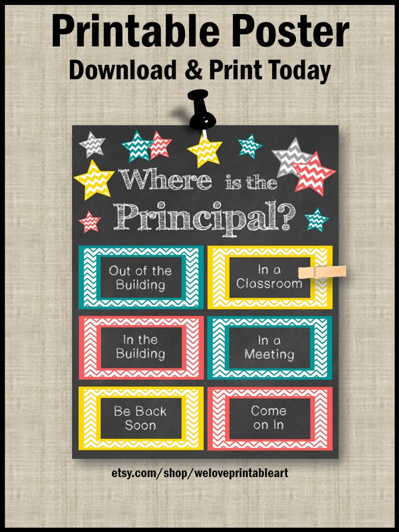 Where is the Principal Door Sign, School Principal Appreciation Gift ...