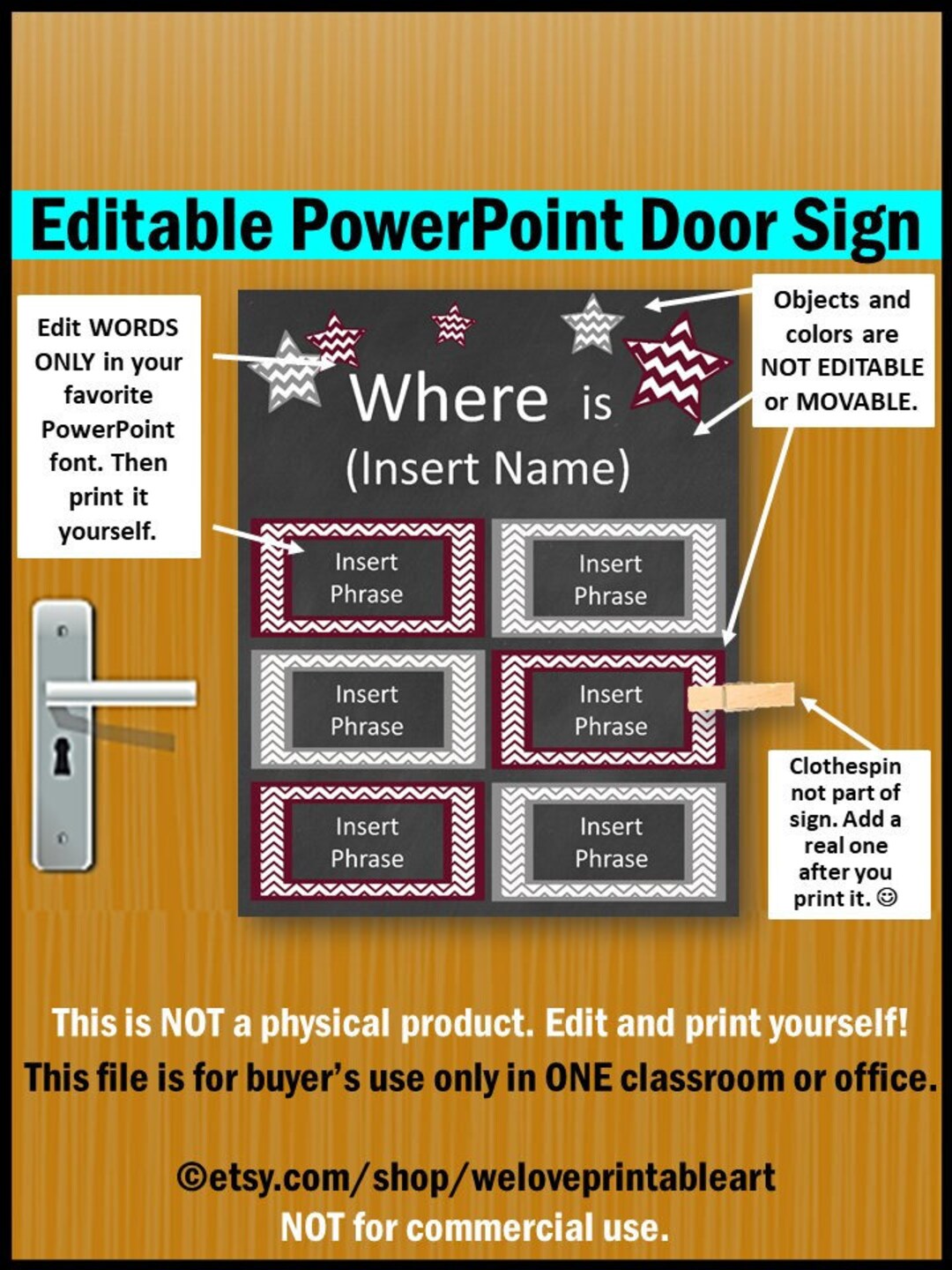 Personalized Office Door Sign, Custom Printable Office Decor, Editable ...
