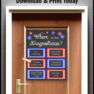 Office Door Sign, Where is the Diagnostician Gift, PRINTABLE Not ...