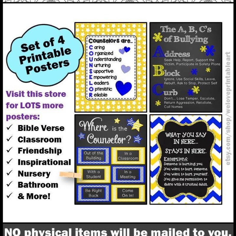 Counseling Posters - Etsy
