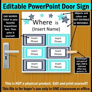 Editable Classroom Door Sign, Office Door Sign, Counselor Office Decor ...