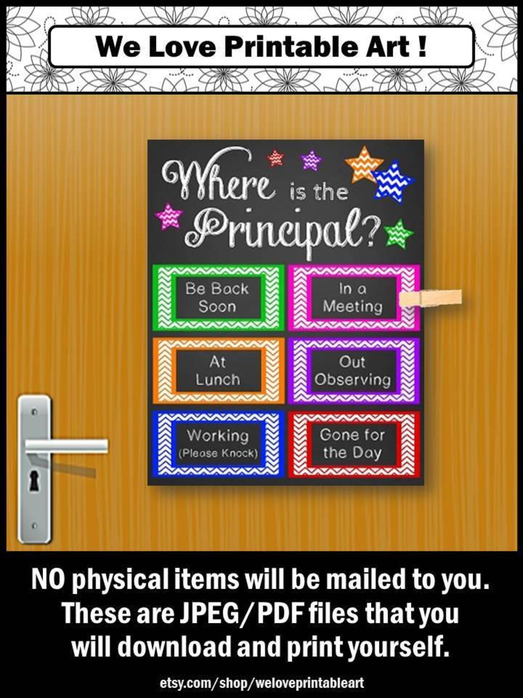 Where is the Principal Door Sign, School Principal Appreciation Gift ...