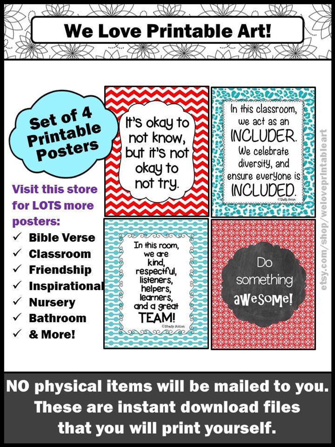 Inclusive Classroom Decor Teamwork Classroom Rules Poster - Etsy
