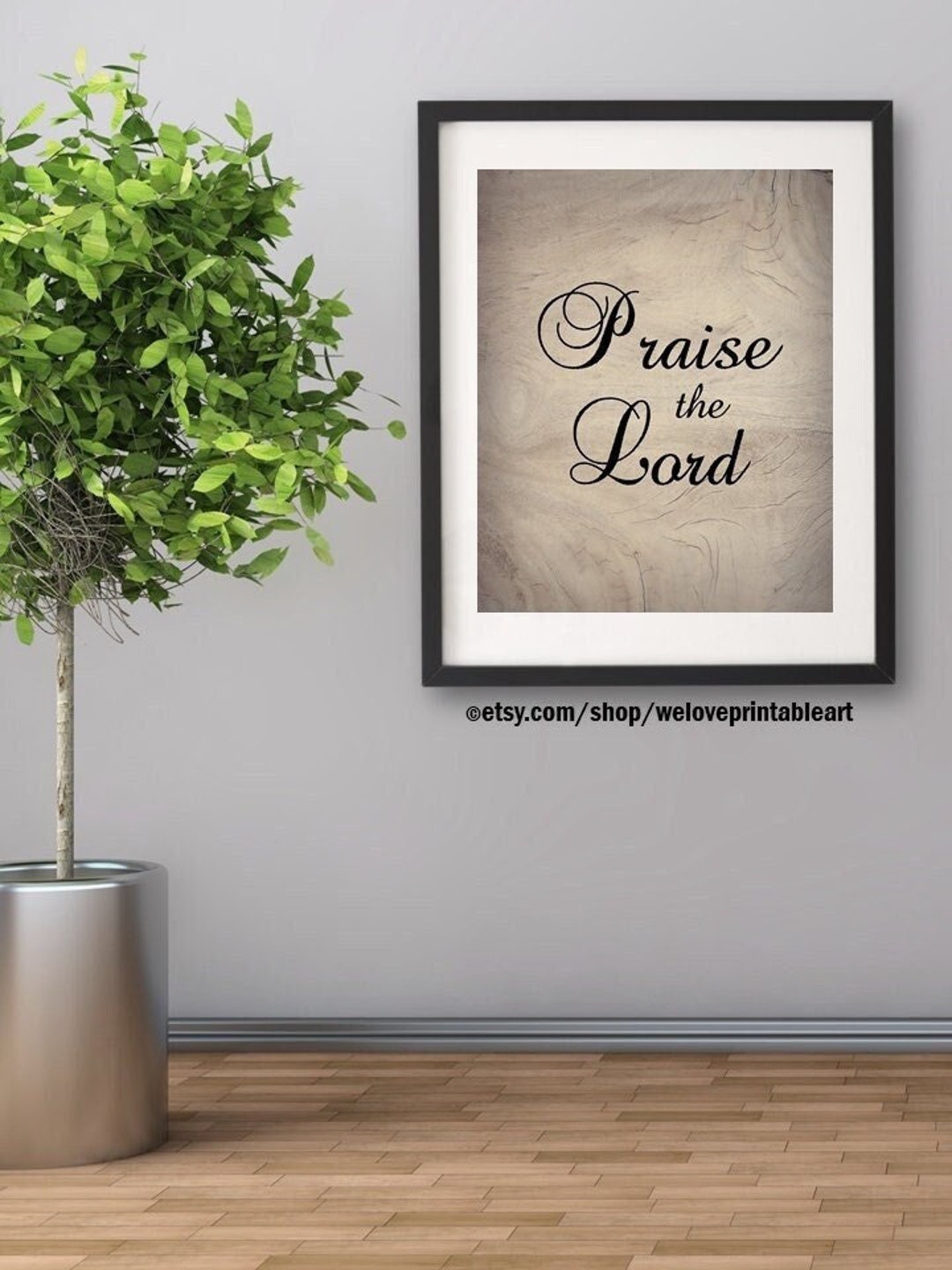 Printable Christian Sign, Psalm 106:1, Praise the Lord, Scripture Wall ...