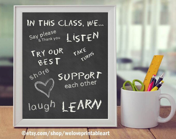 Reach for Success, Classroom Decor, Classroom Rules, Teacher Gift ...