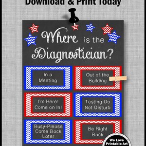Office Door Sign, Where is the Diagnostician Gift, PRINTABLE Not ...