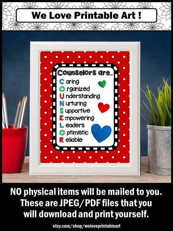 School Counseling Week Gift Idea PRINTABLE Poster - Etsy
