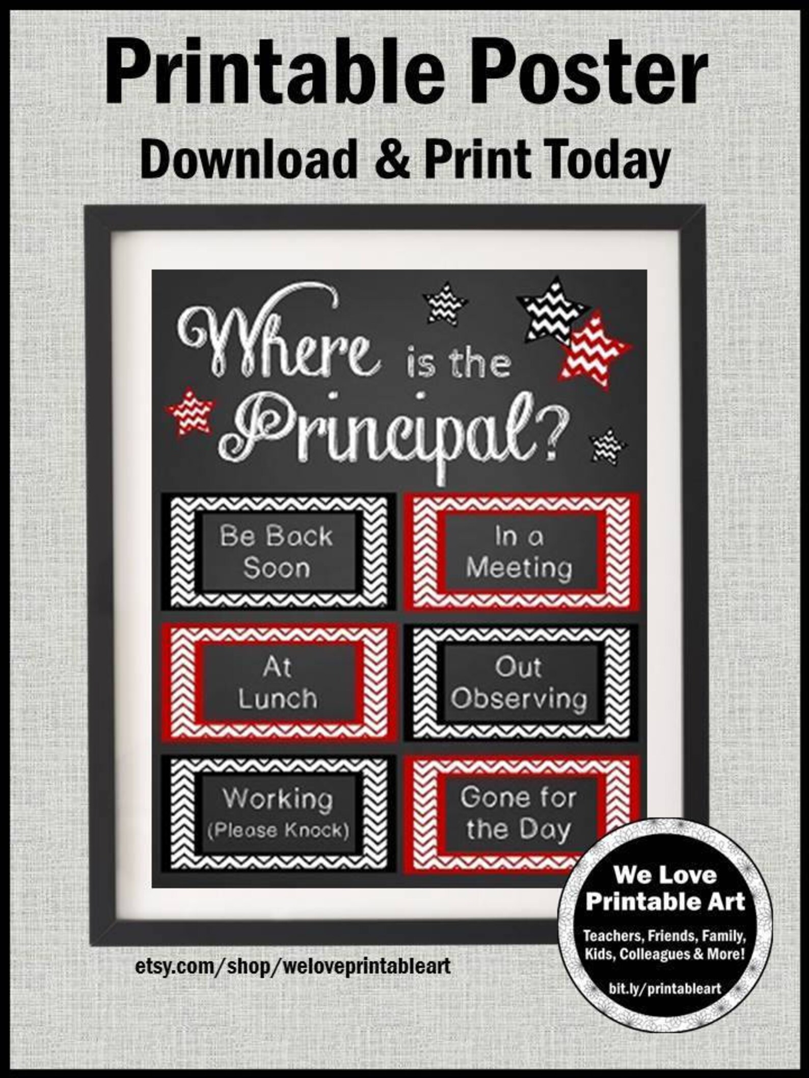Principal Gift, Where is the Principal Door Sign, Appreciation Gift ...