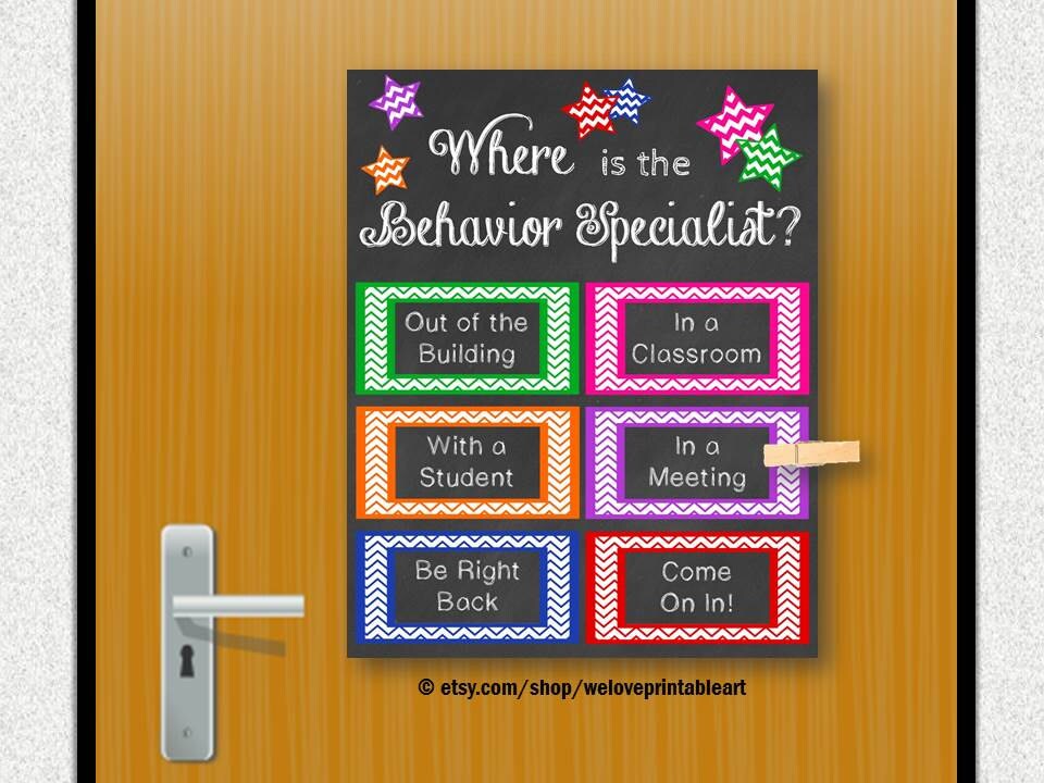 Behavior Specialist, Office Door Sign, Printable Gifts NOT EDITABLE - Etsy