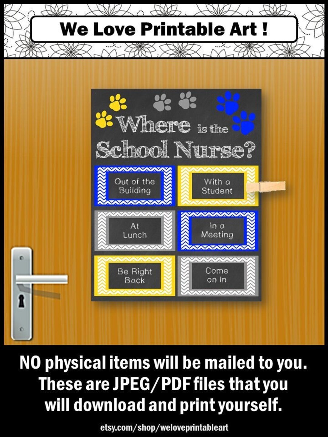Where is the School Nurse Office Door Sign Poster, Thank You Gifts ...