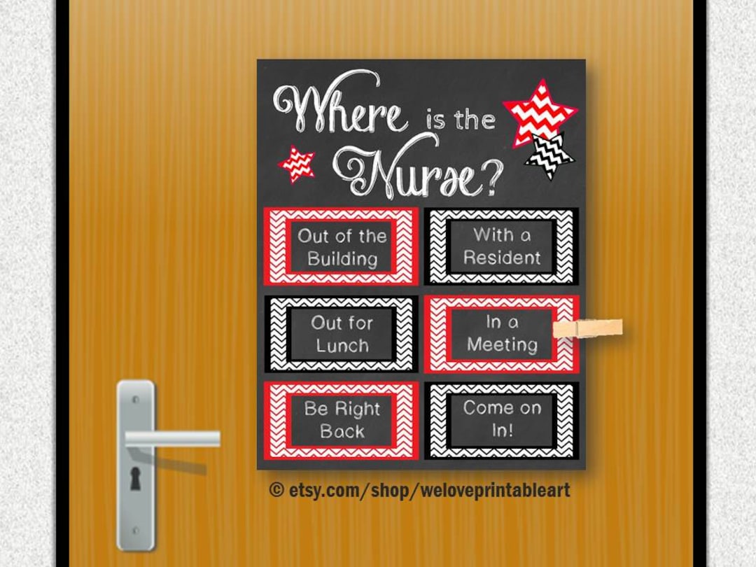 Nurse PRINTABLE Office Door Signs, Male Nurse Gifts, Decorations, Nurse ...