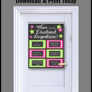 Where is the Educational Diagnostician Office Door Sign Printable ...